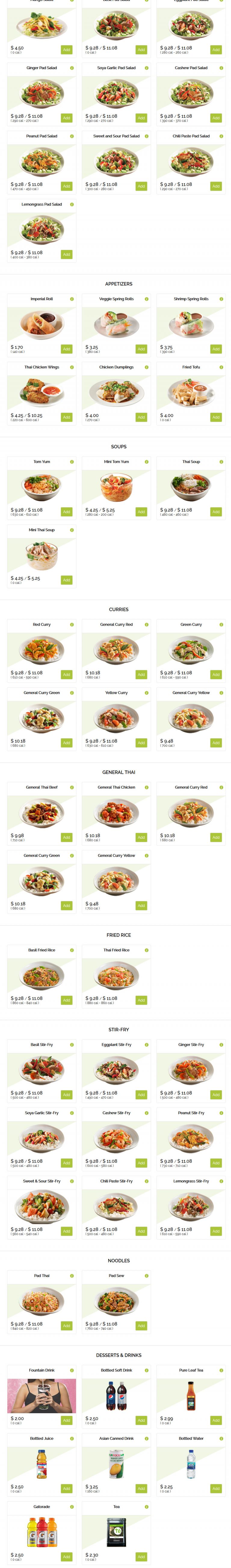 Thai Express Menu and Deals