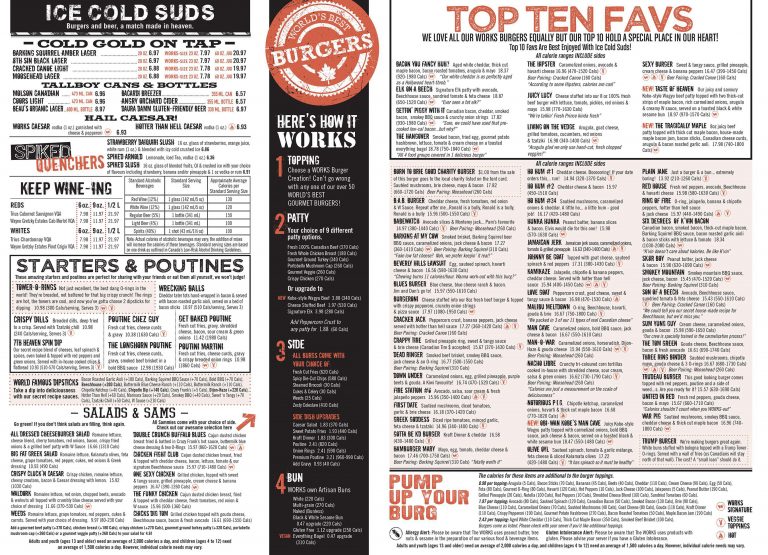 The Works Menu Prices & Specials
