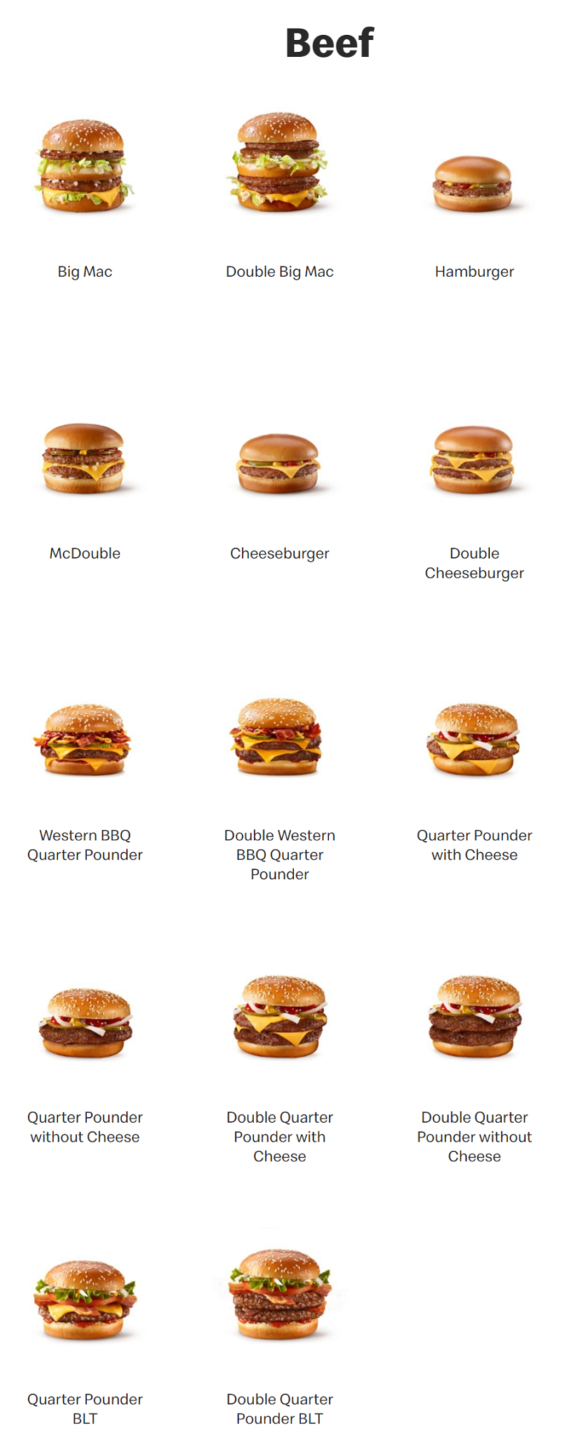 McDonald's Canada Menu and Coupons