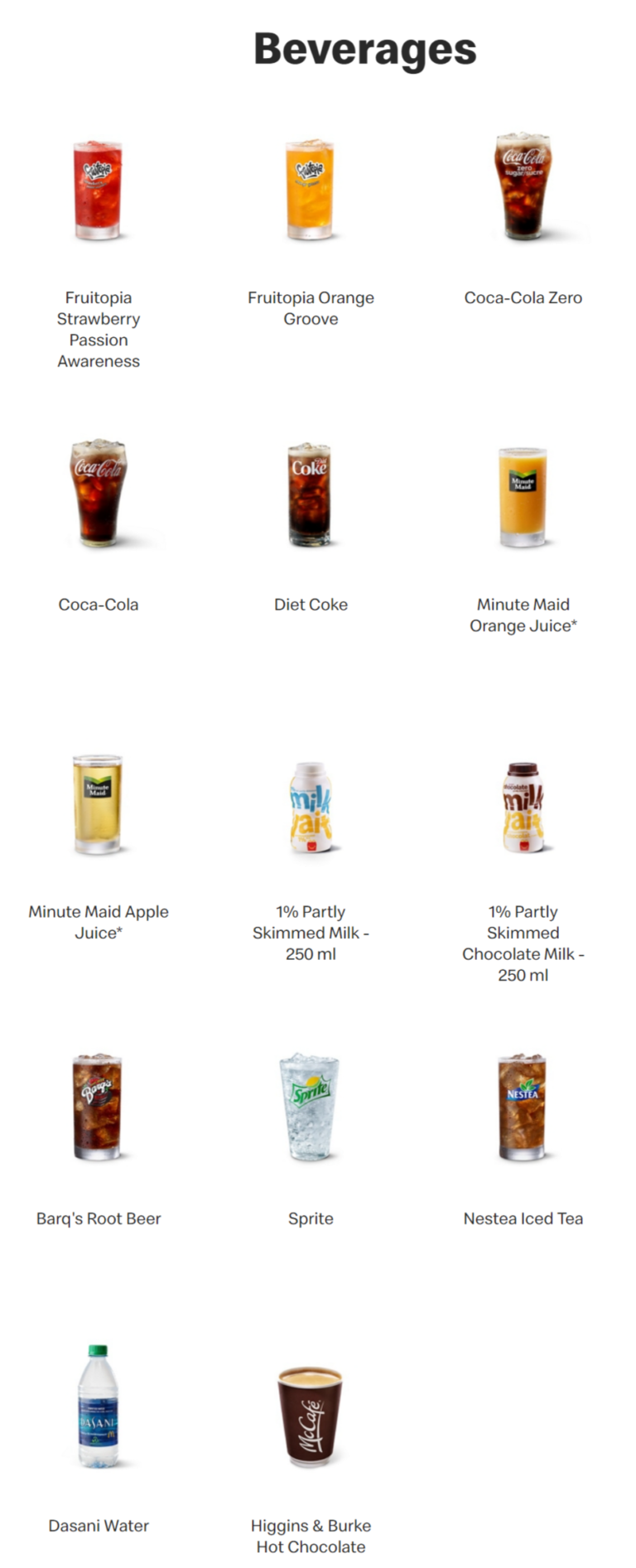 McDonald's Canada Menu and Coupons