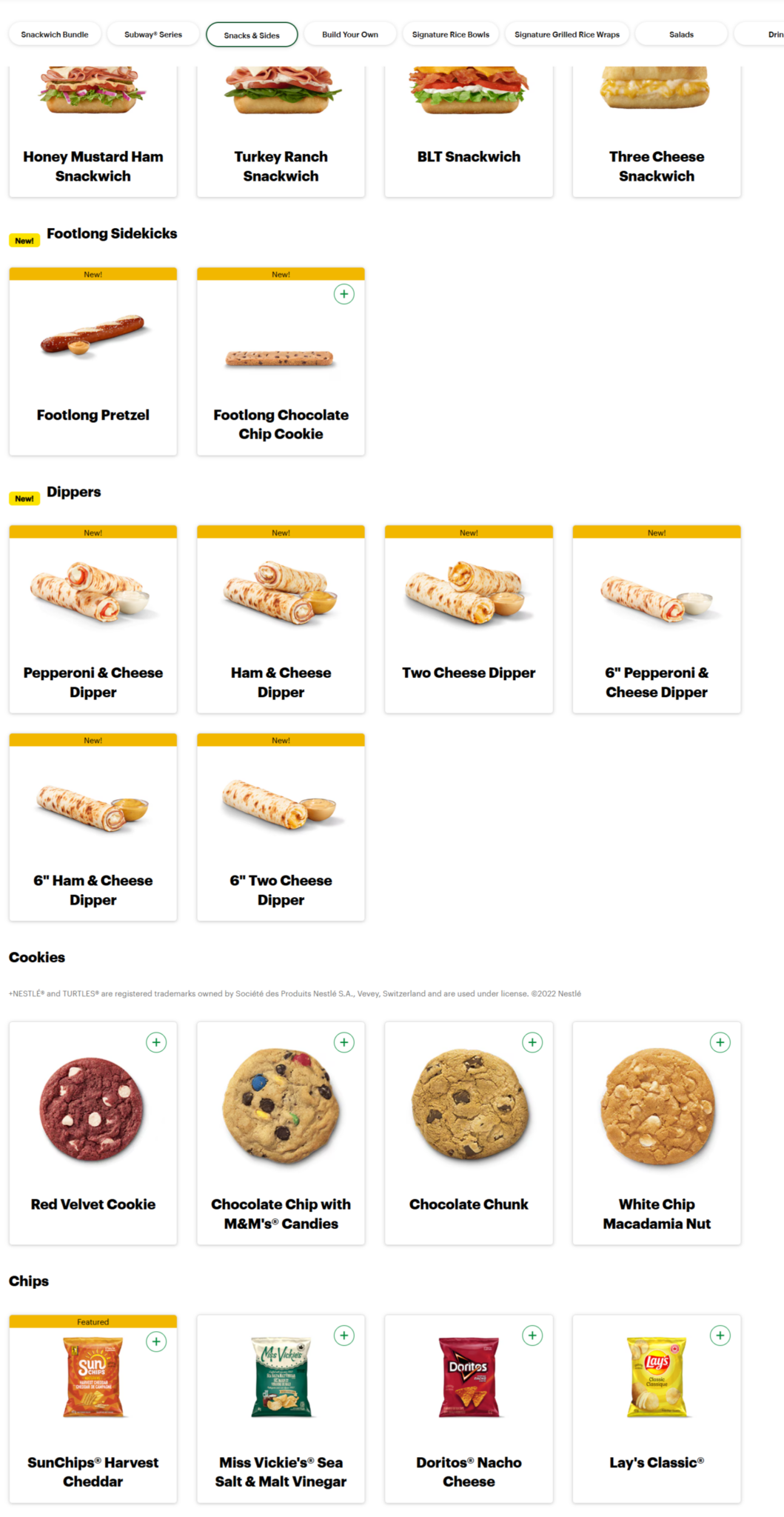 Subway Menu Prices Canada