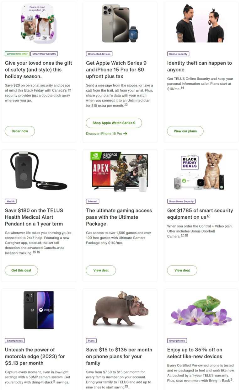 Telus Black Friday Deals 2025 - Early Deals