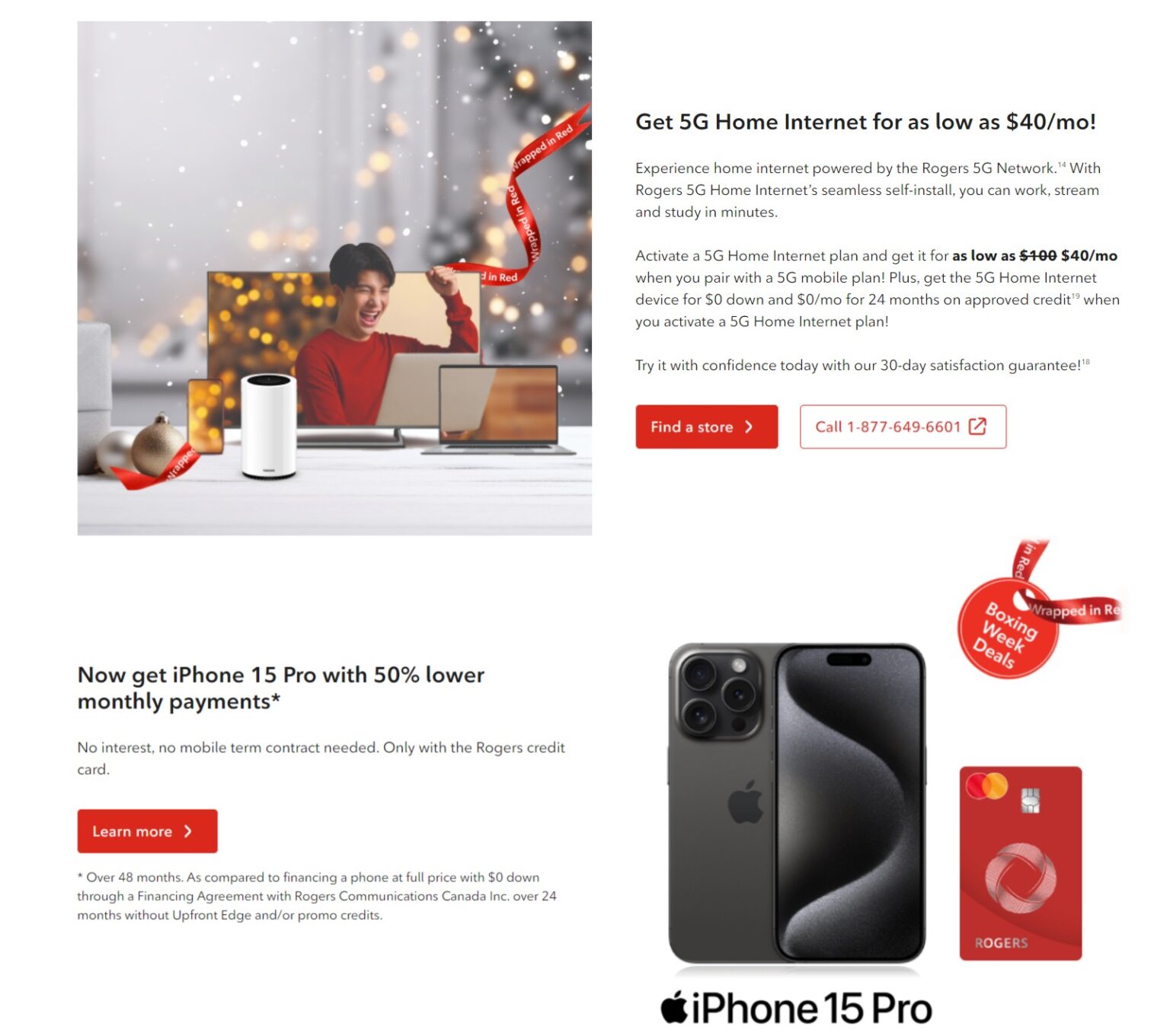 Rogers Boxing Day Sales 2025 - iPhone Sale