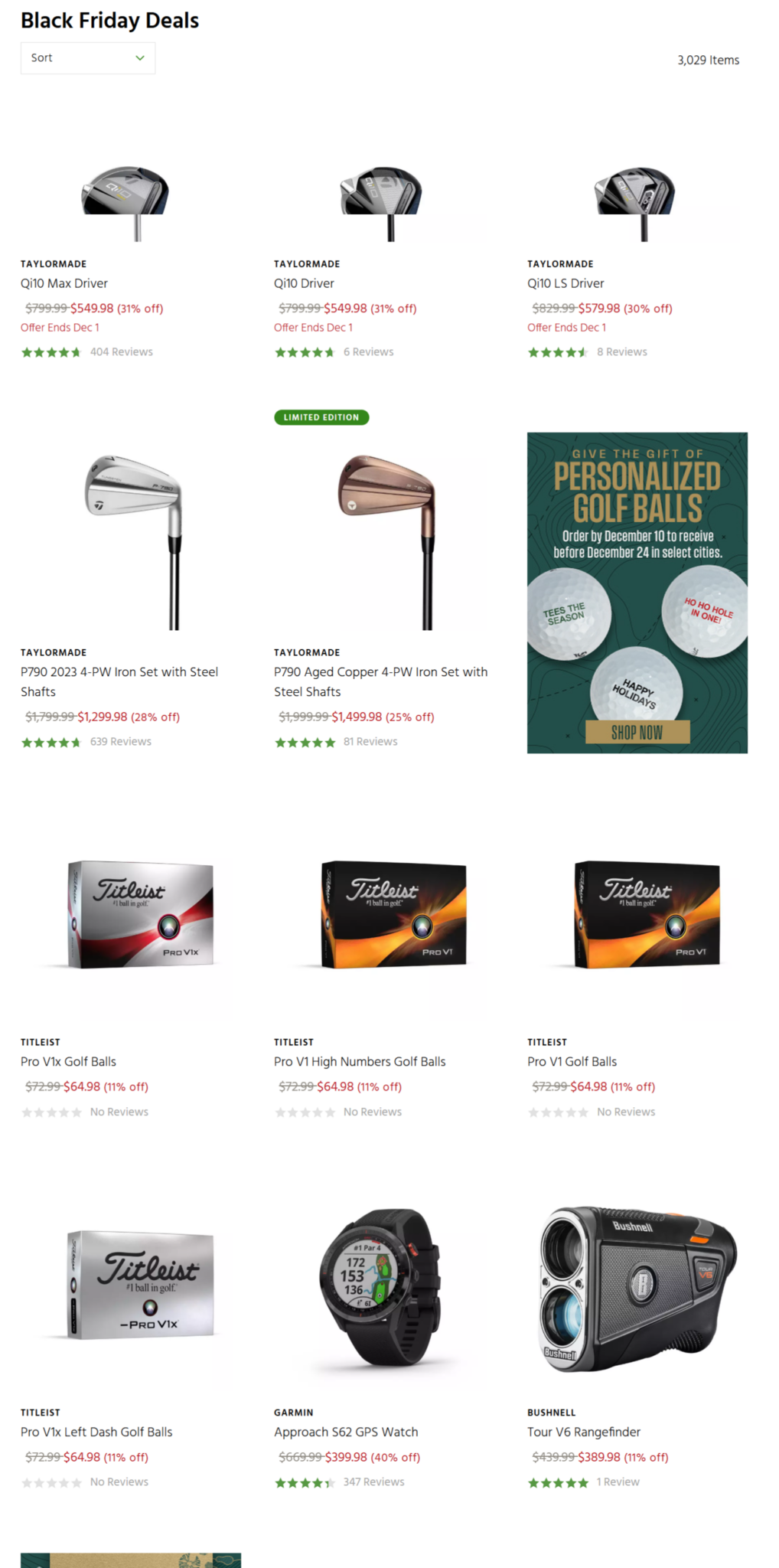 Golf Town Black Friday 2025 Sale Flyer