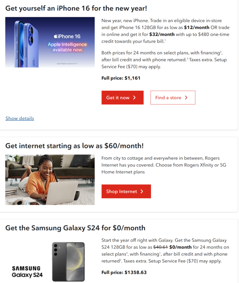 Rogers Deals - cell phone & internet Deals
