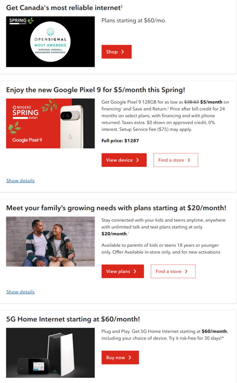 Rogers Deals - cell phone & internet Deals