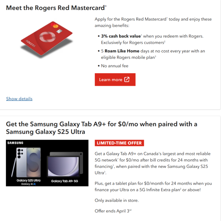 Rogers Deals - cell phone & internet Deals