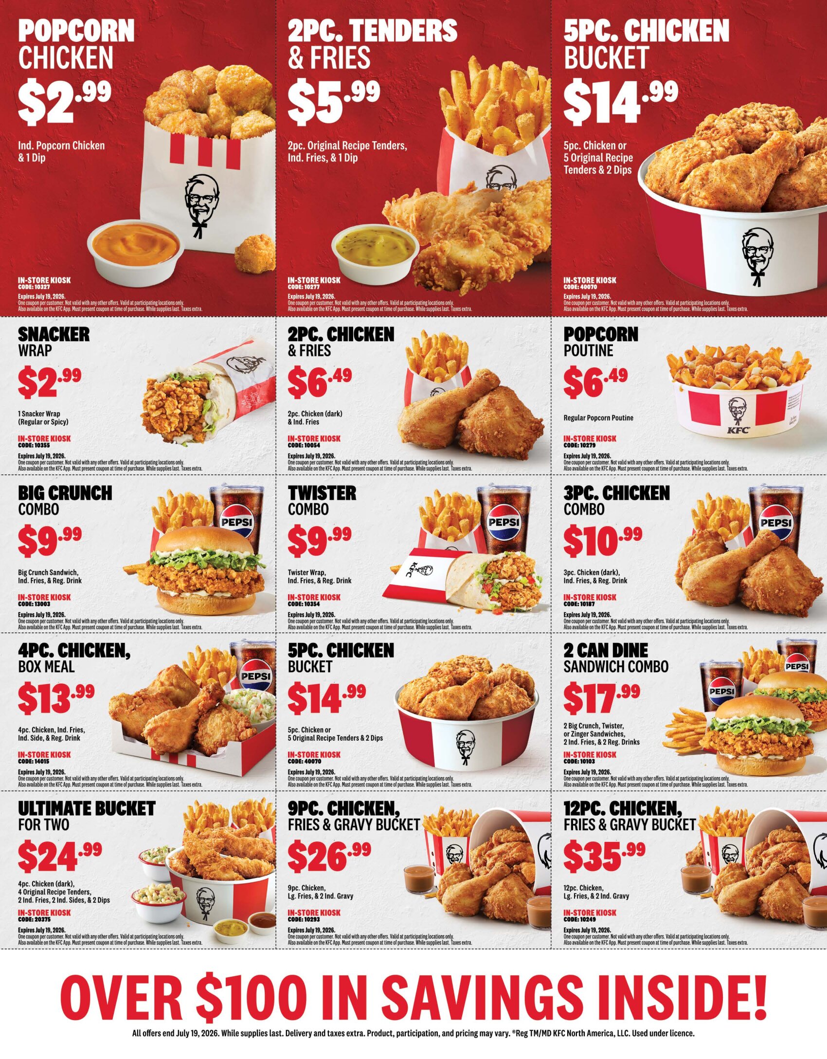KFC Canada Coupons & Deals
