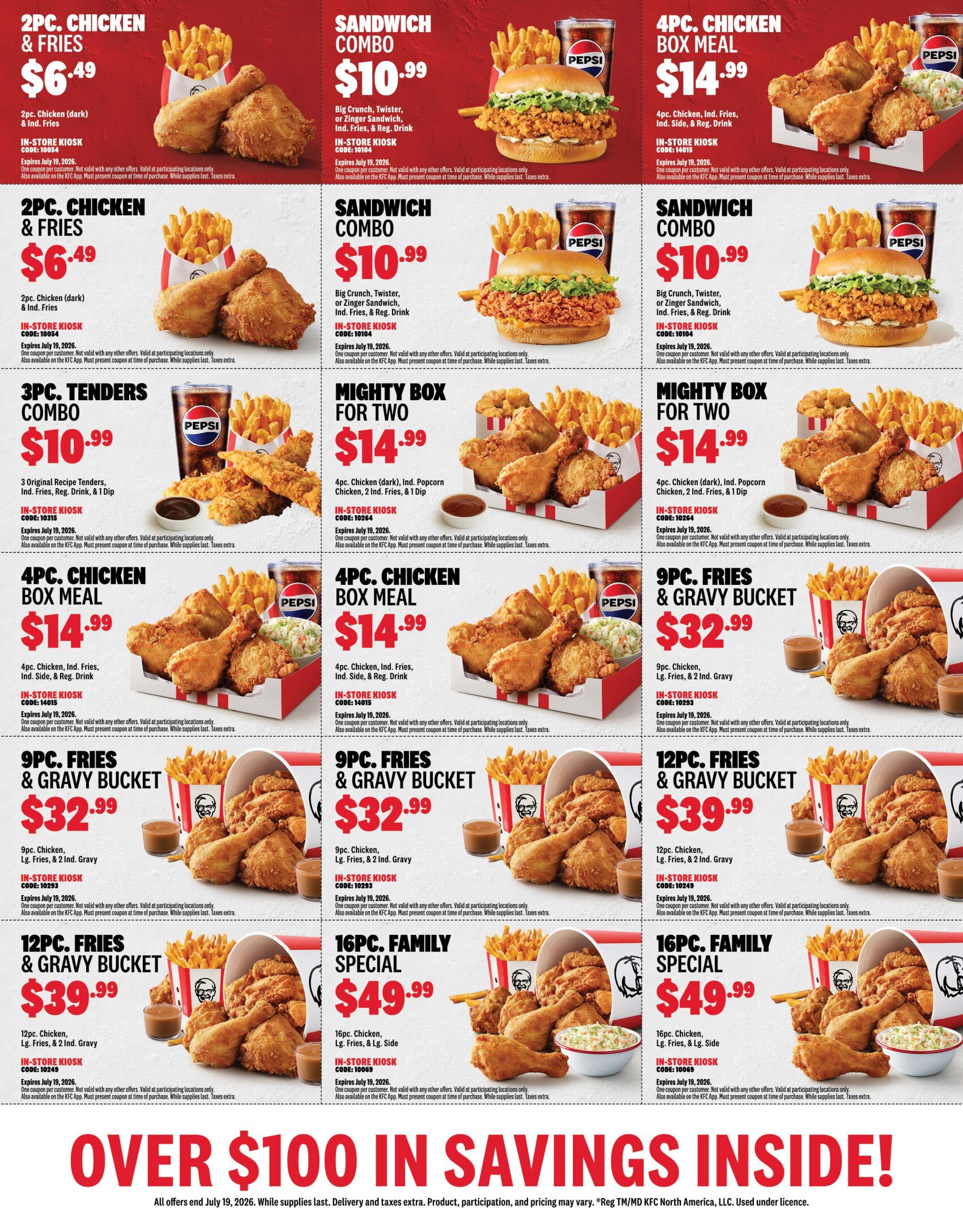 KFC Canada Coupons & Deals